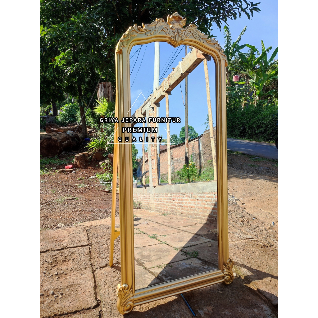 Jual Cermin full body ukur jepara standing mirror | Shopee Indonesia