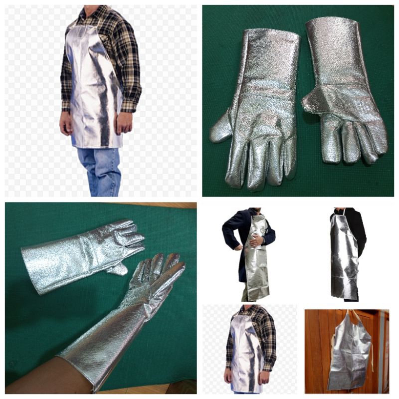 Jual Sarung Tangan Apron Celemek Apron Aluminized Safety Panas/api ...