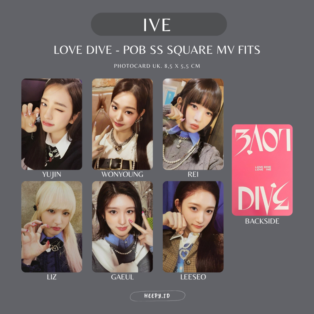 Jual REPLIKA PHOTOCARD IVE LOVE DIVE - Unofficial Photocard Ive Love ...
