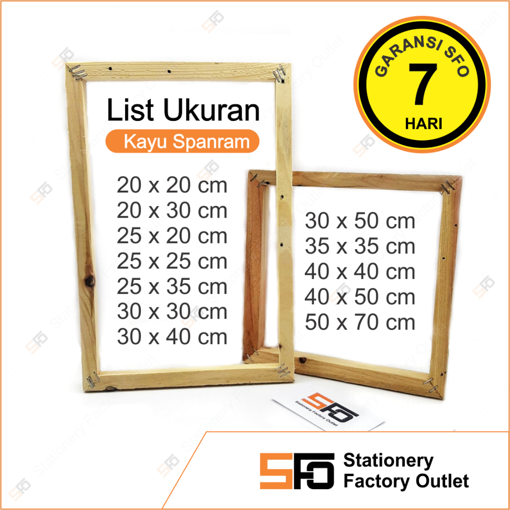 Jual Kayu Spanram 60 x 80 cm - Frame Kanvas Lukis - SFO Semarang ...