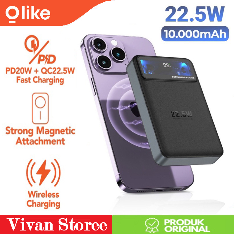 Jual OLIKE P301 Power Bank Wireless Magsafe Powerbank Magnetic 10 ...
