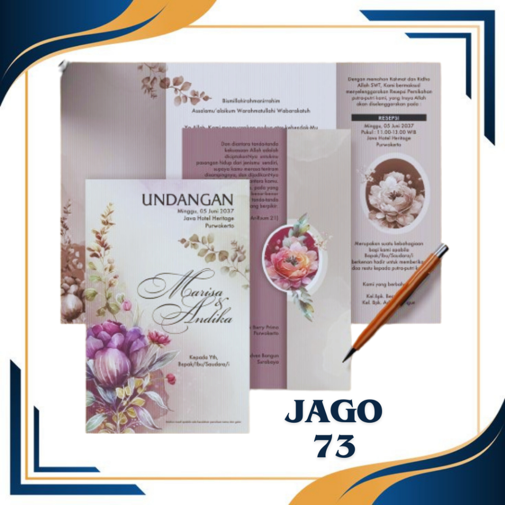 Jual Cetak Undangan Pernikahan Blangko Jago 73 | Murah Berkualitas ...