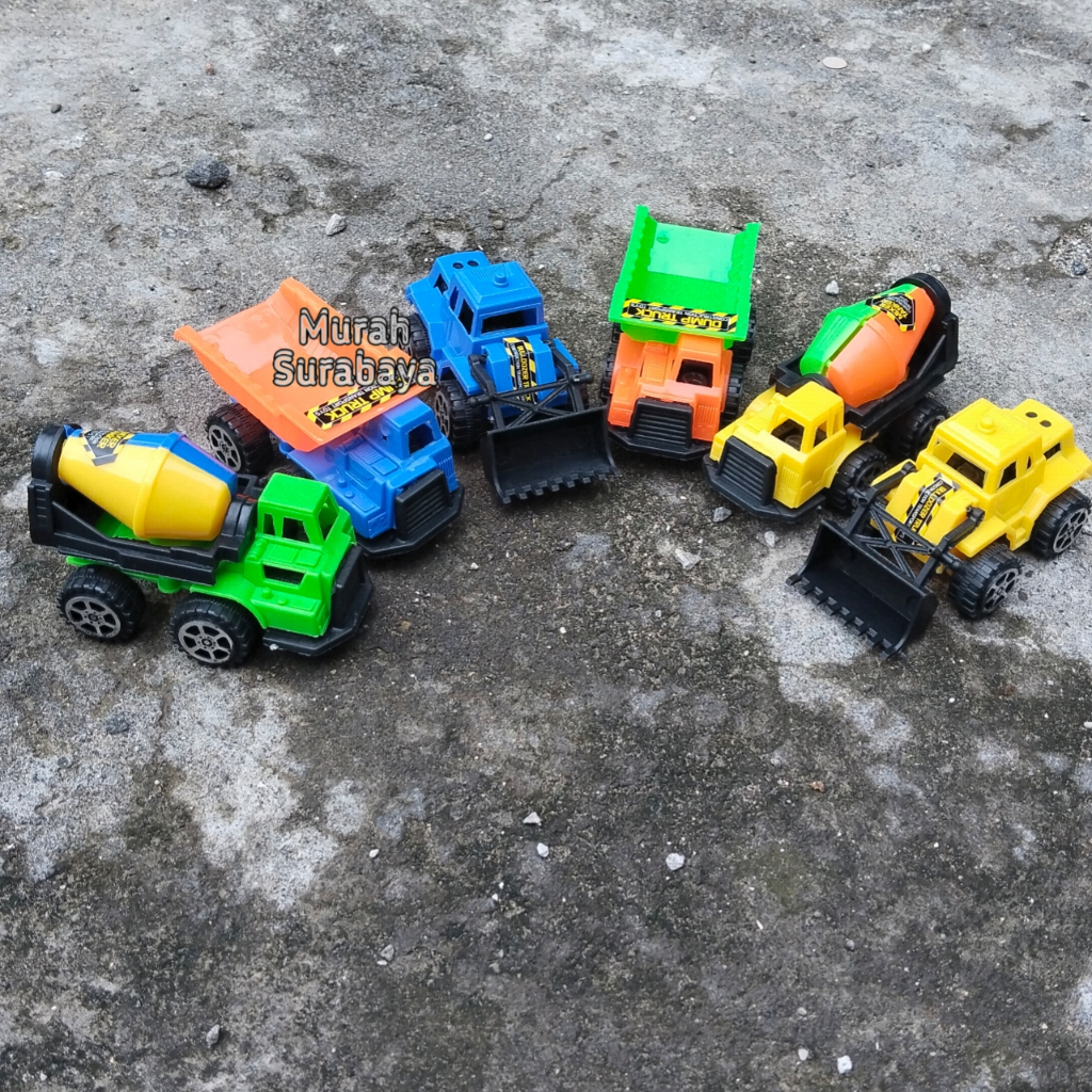 Jual Mainan Mobil Mobilan Isi 6 Pcs Kontruksi Warna Warni VR03A ...