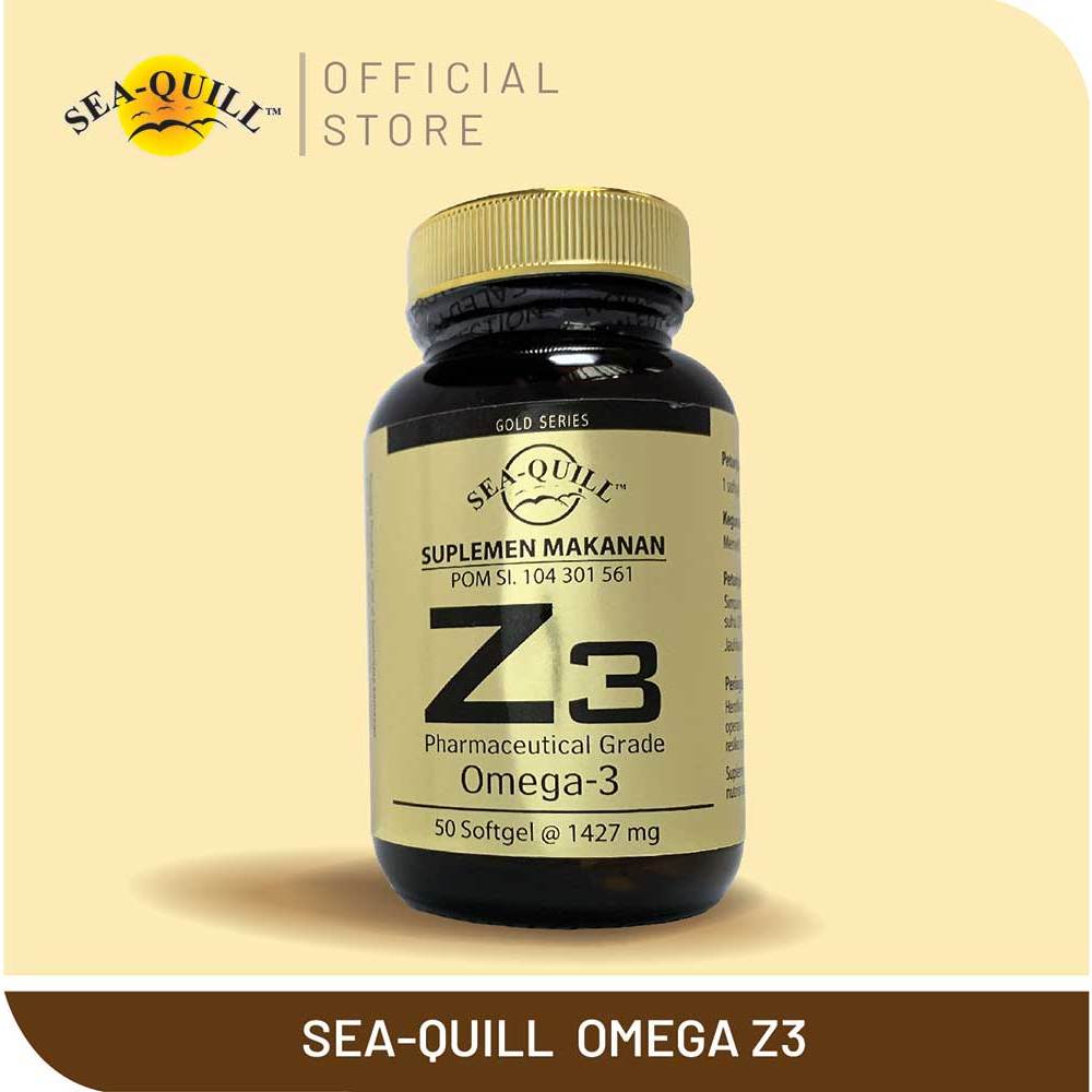 Jual Sea Quill Omega 3 z3 50 softgel omega 3 fish oil minyak ikan untuk ...