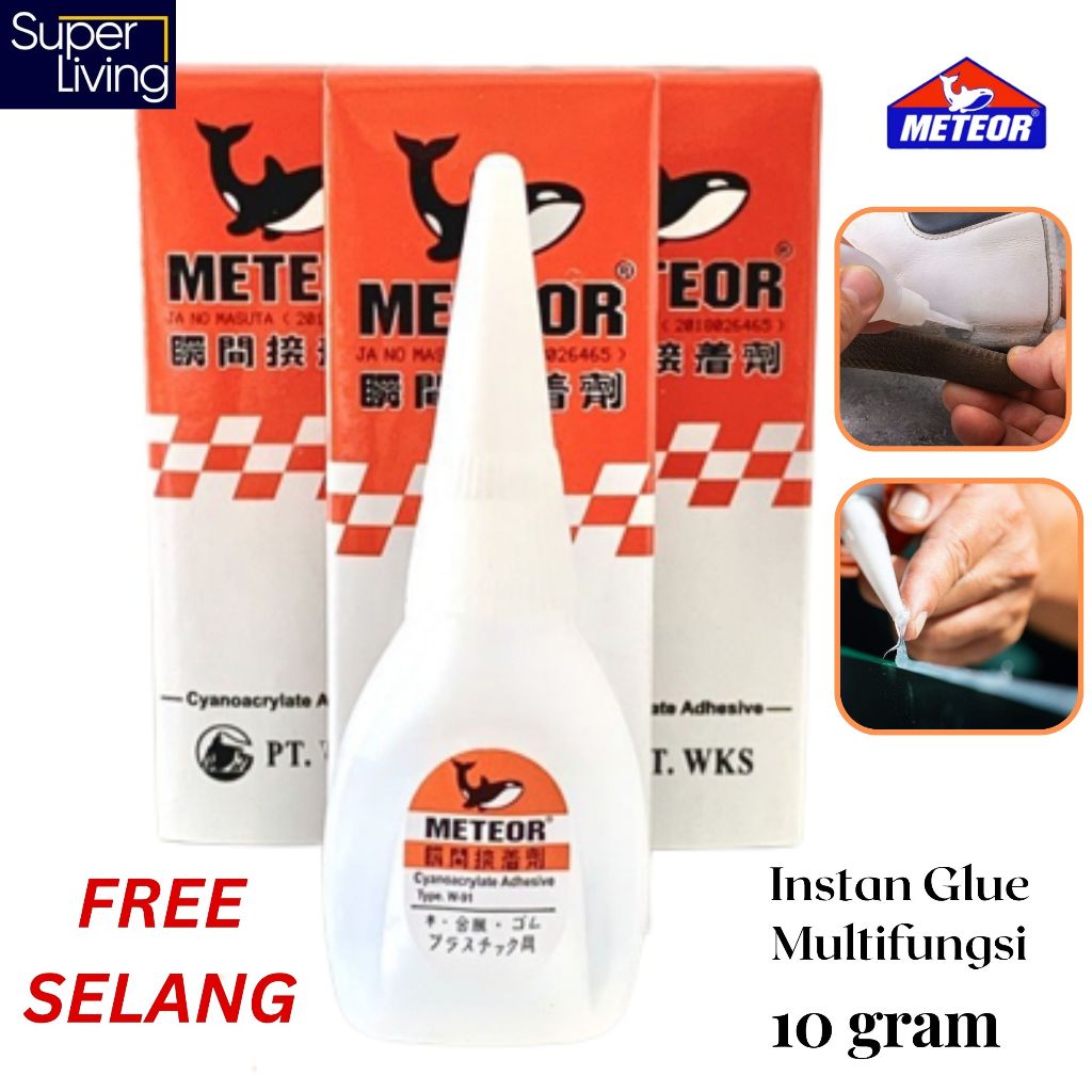 Jual Lem Korea Tetes Cair 10 ml Super Glue Lem Korea Meteor Serbaguna ...