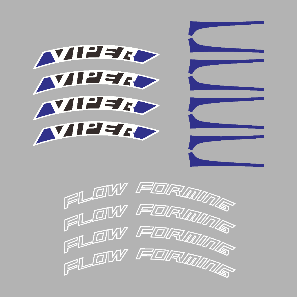 Jual stiker sticker velg lenso venom 5, viper flow forming, venom flow ...