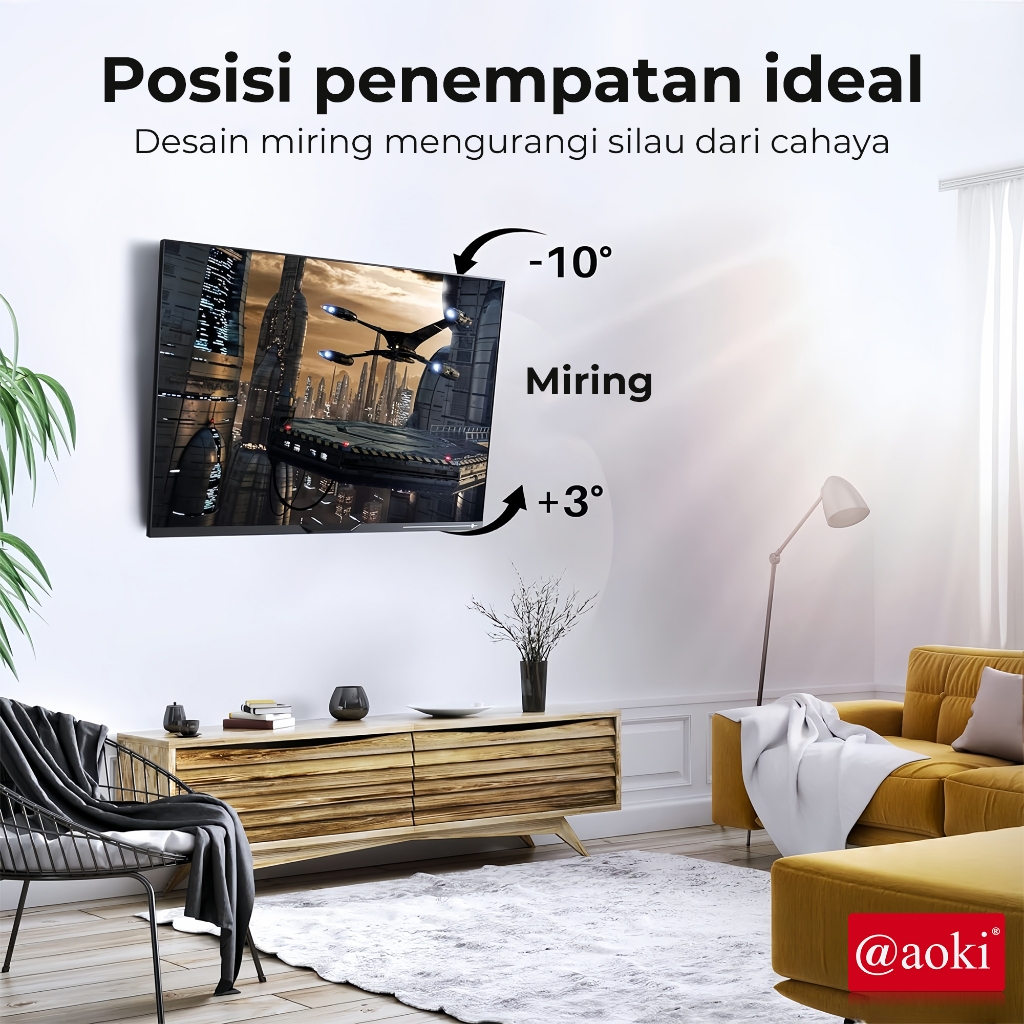 Jual AOKI Bracket TV Full Motion Swivel Arm untuk Televisi 19-60 Inci, Smart TV, LED LCD TV ...