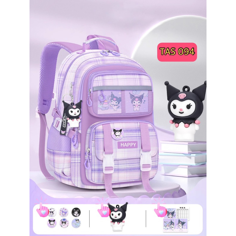 Jual TAS 094 | TAS RANSEL SEKOLAH | TAS ANAK MODEL KUROMI | TAS IMPORT | TAS SEKOLAH SD SMP SMA ...