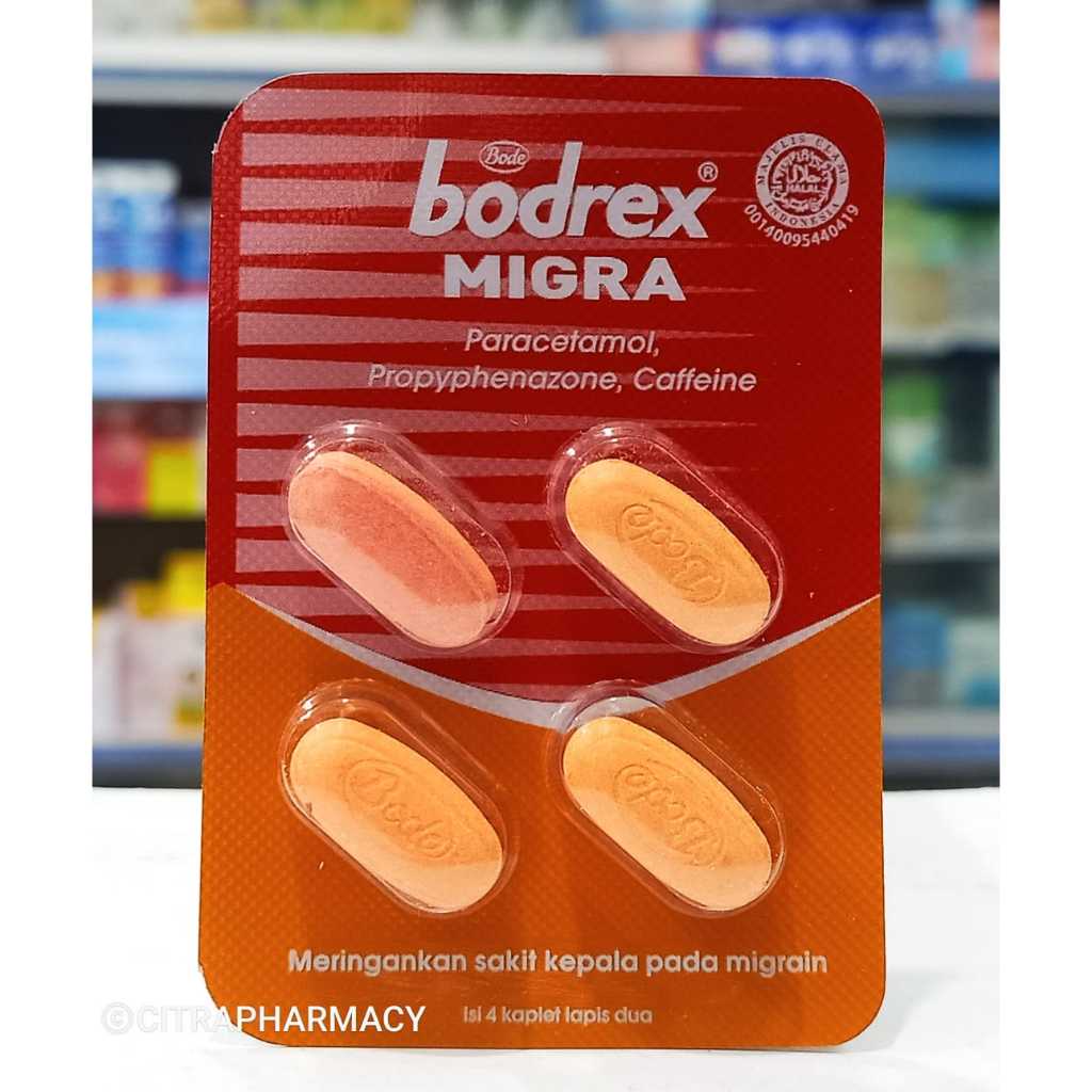 Jual Bodrex Migra 𝟏 𝐒𝐓𝐑𝐈𝐏 𝐈𝐒𝐈 𝟒 𝐊𝐀𝐏𝐋𝐄𝐓 - Meredakan Sakit Kepala Sebelah ...