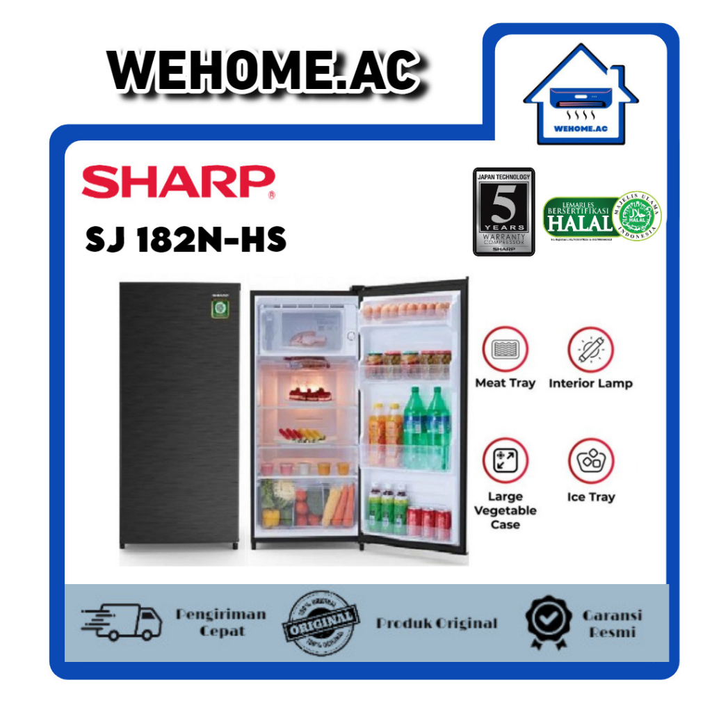 Jual Kulkas Sharp 1 Pintu SJ 162NHS / SJ 182NHS / SJ 192NHS Kulkas 1 Pintu Sharp Lemari Es Sharp ...