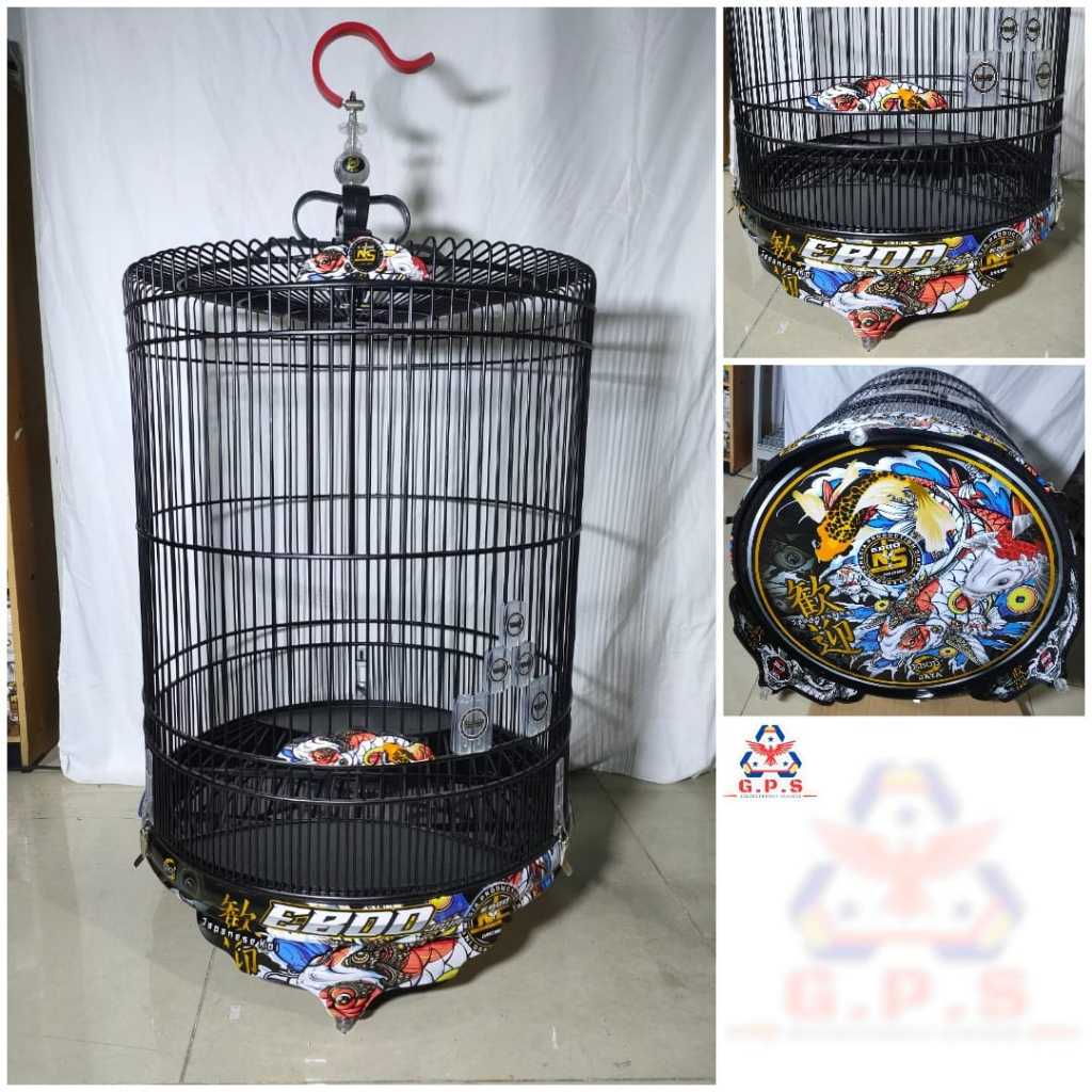 Jual Sangkar Murai No 2 Ebod Decal PVC Japanese Koi Fish Klem Koper Non ...