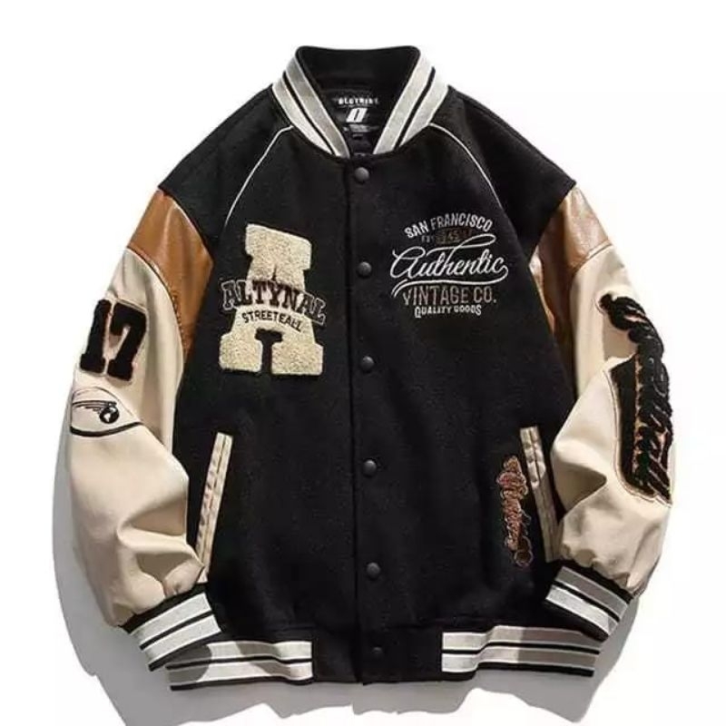 Jual JAKET BASEBALL VARSITY OVERSIZE UNISEX AKAILY BISBOL JACKET ...