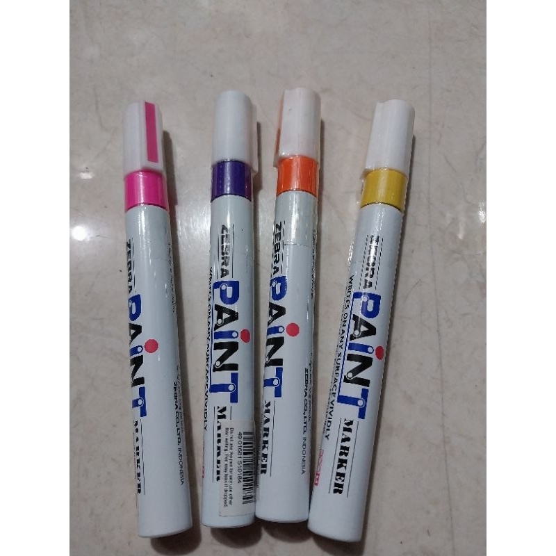 Jual SPIDOL PAINT MARKER ZEBRA harga 1 pcs | Shopee Indonesia