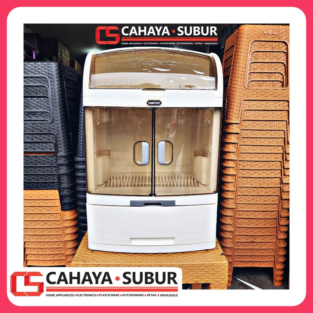 Jual Rak Piring Plastik Tertutup MELODY S2 Dish Rack Kabinet Piring ...