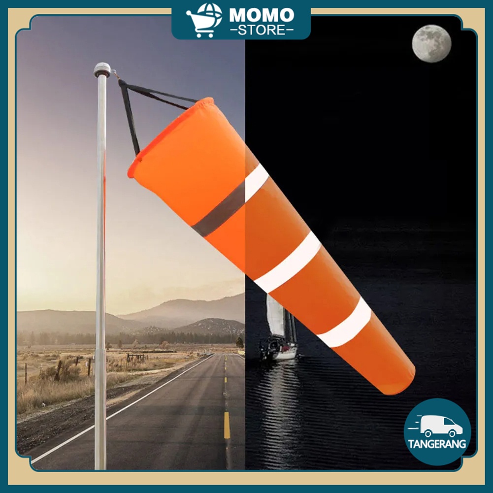 Jual 150cm Windsock Petunjuk Arah Mata Angin Warna Oranye Windshock ...