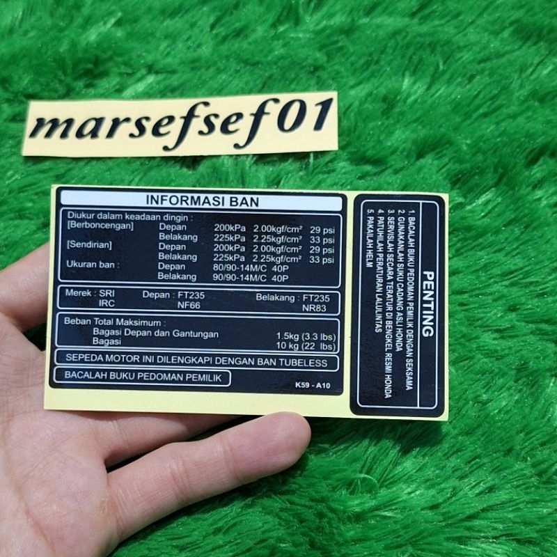 Jual Stiker Warning Peringatan Sticker Peringatan Warning Ban Indonesia ...