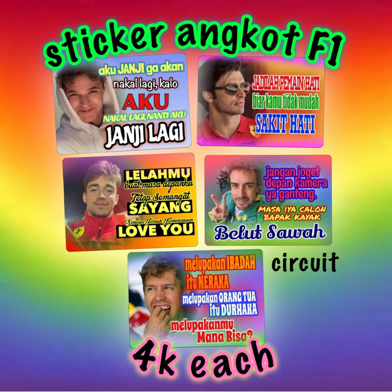 Jual f1 sticker angkot by circuit | Shopee Indonesia