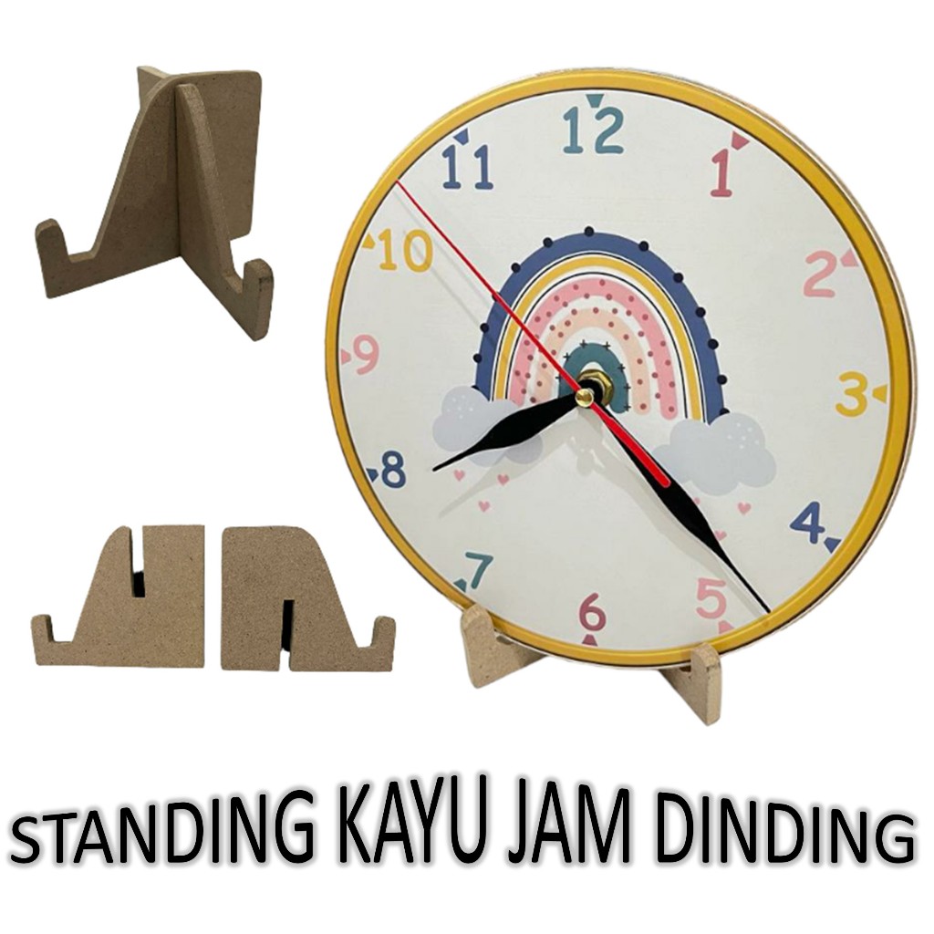 Jual Standing Kayu Jam Dinding / kaki Penyangga Jam / Stand Frame ...