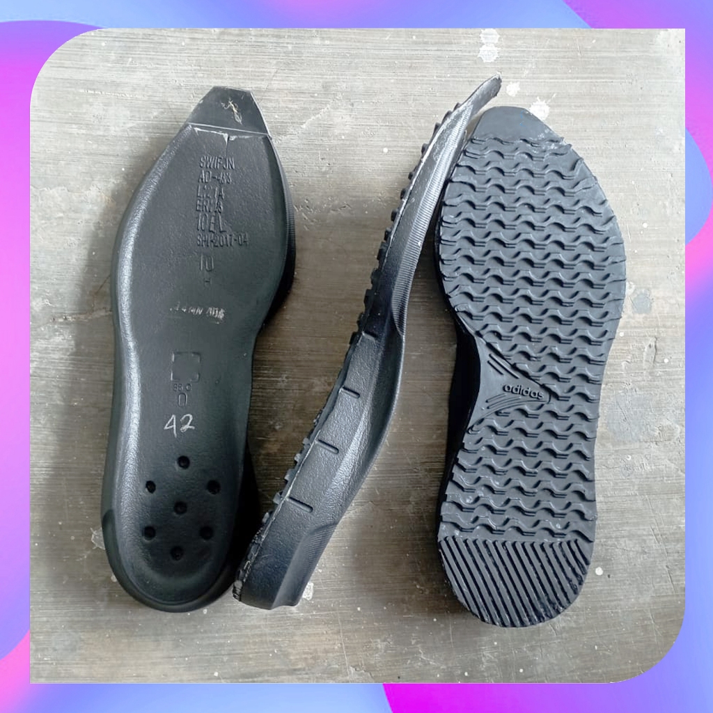 Jual outsole sepatu outsol running full black bawah rubber sol | Shopee ...