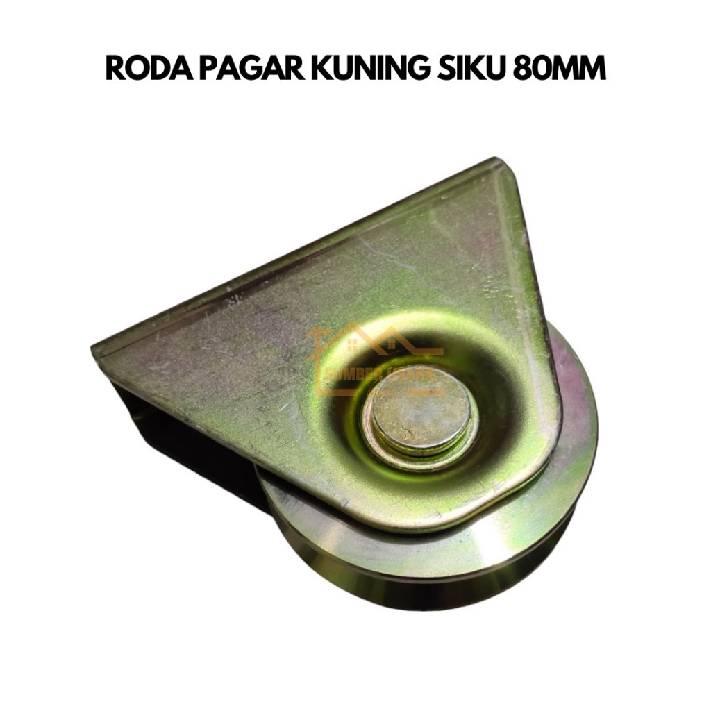 Jual Roda Pagar Besi Gerbang Bubut Siku Besi Cor 80mm 8cm Single ...