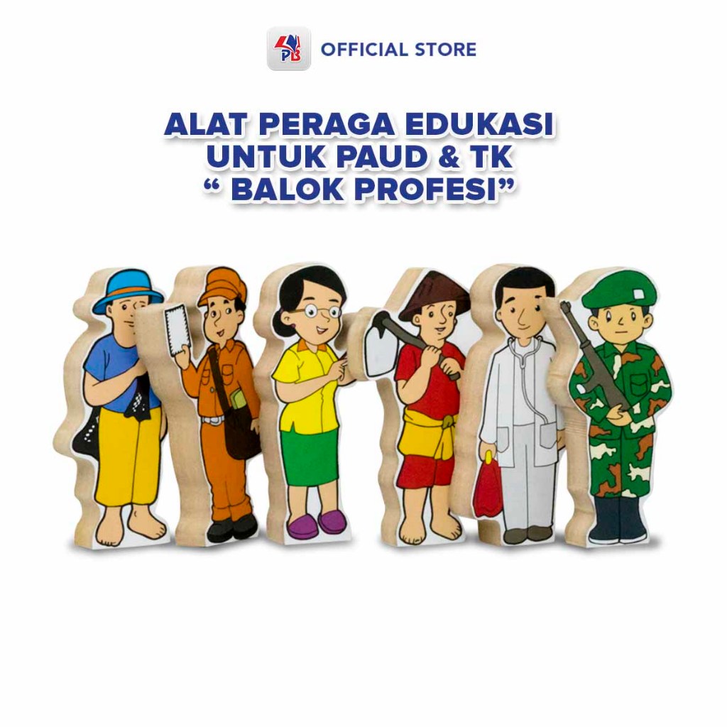 Jual Mainan Edukasi Balok Aksesoris Profesi / Puzzle Anak Balok Susun ...