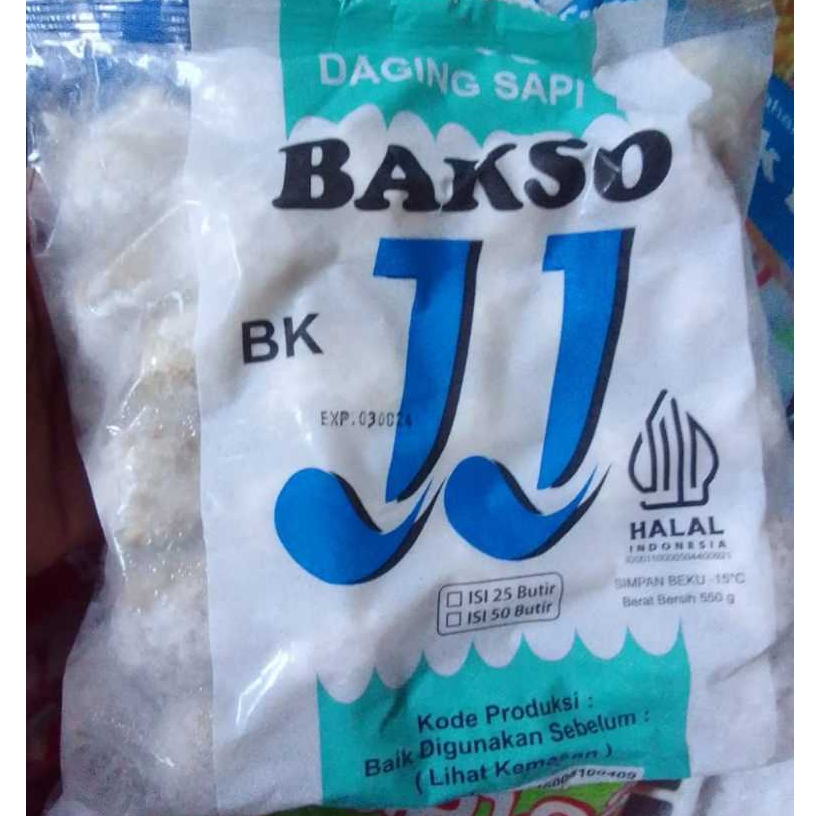 Jual Bakso Daging Sapi JJ 550 gr isi 50 butir Frozen Food Murah ...