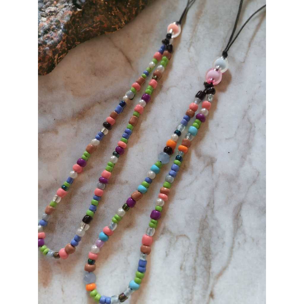 Jual Strap Phone Manik - Simple Colorful (1 set) | Shopee Indonesia
