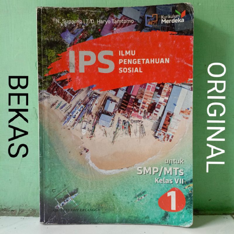 Jual Buku IPS Ilmu Pengetahuan Sosial Kelas 7 VII 1 SMP MTS Penerbit Erlangga Kurikulum Merdeka ...