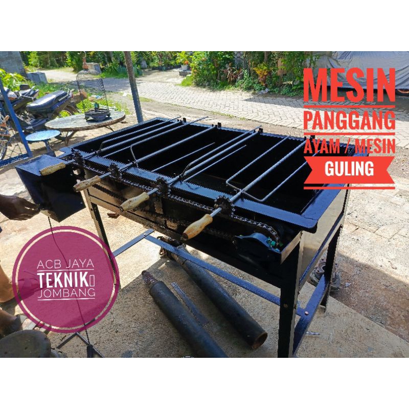 Jual Mesin Guling Api Gas dan Arang / Mesin Panggang Ayam Serbaguna ...