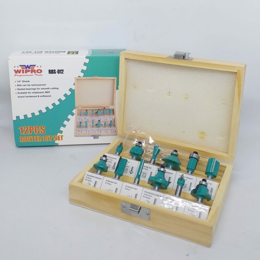 Jual Wipro Mata Profil Set 12 Pcs Mata Router Mata Trimmer | Shopee ...