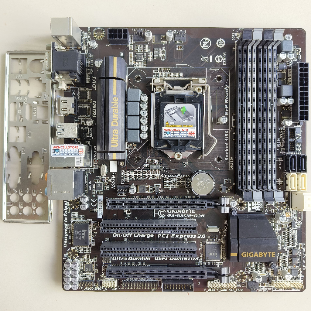 Jual MOTHERBOARD GAMING GIGABYTE GA-B85M-D3H LGA 1150 DDR3 REV1 ...