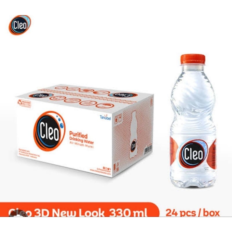Jual Cleo air mineral botol 330 ml 1 dus isi 24 botol | Shopee Indonesia