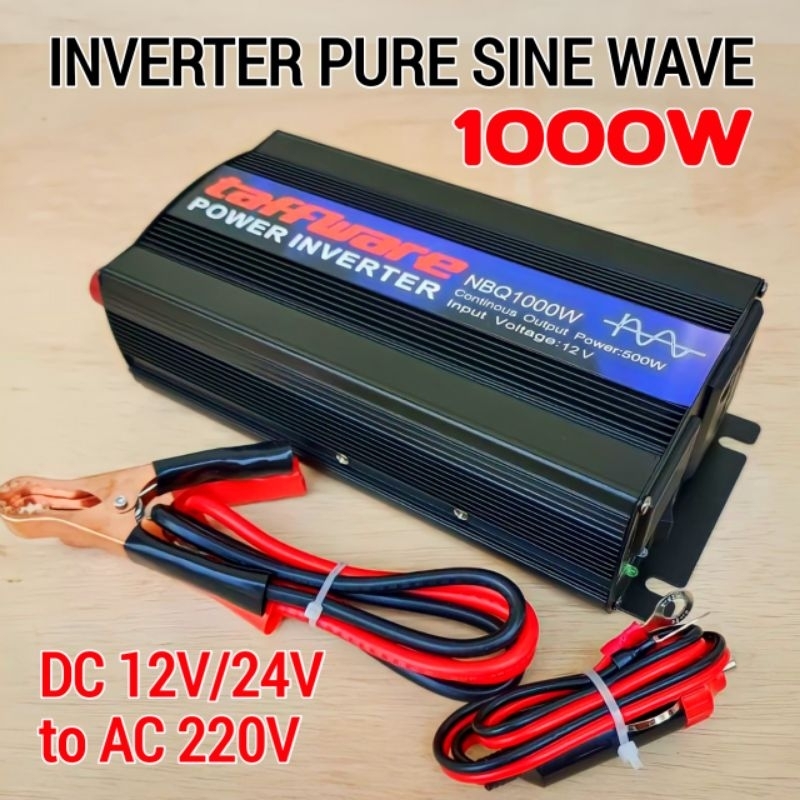 Jual Inverter DC ke AC Pure Sine Wave 1000 Watt DC 12V to AC 220V Taffware Car Power Inventer ...