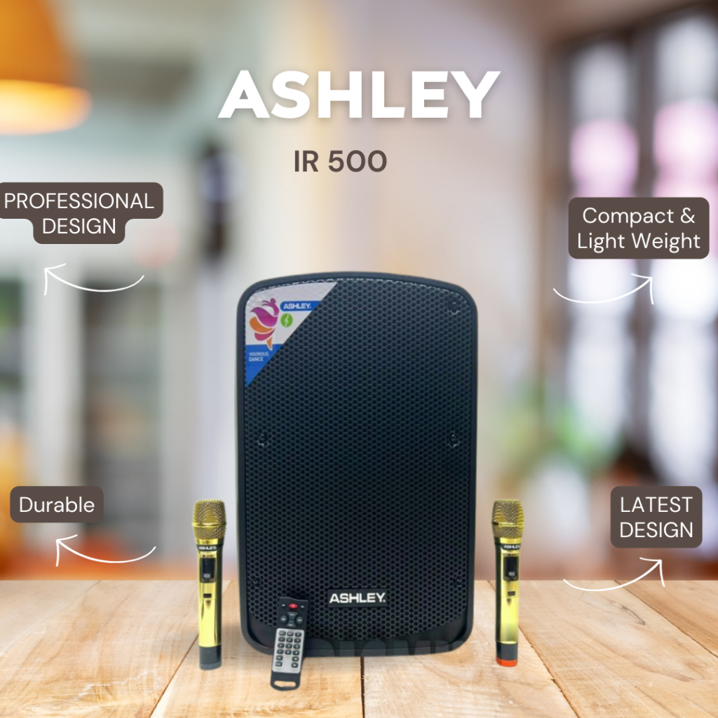 Jual SPEAKER PORTABLE ASHLEY IR 500 / IR500 / IR-500 12 INCH PLUS 2 MIC ...