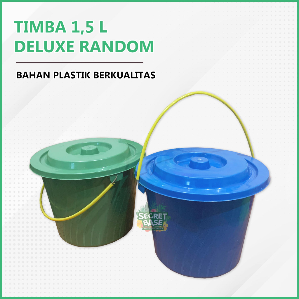 Jual TIMBA DELUXE 1,5 GL TUTUP - Gagang / Timba Plastik / Ember Tutup ...