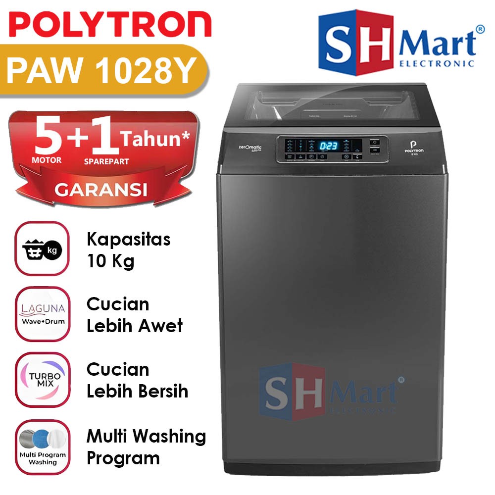 Jual MESIN CUCI POLYTRON 1 TABUNG LAGUNA HIJAB SERIES 7 KG PAW-7028 / 8 KG PAW-8028 / 9 KG PAW ...