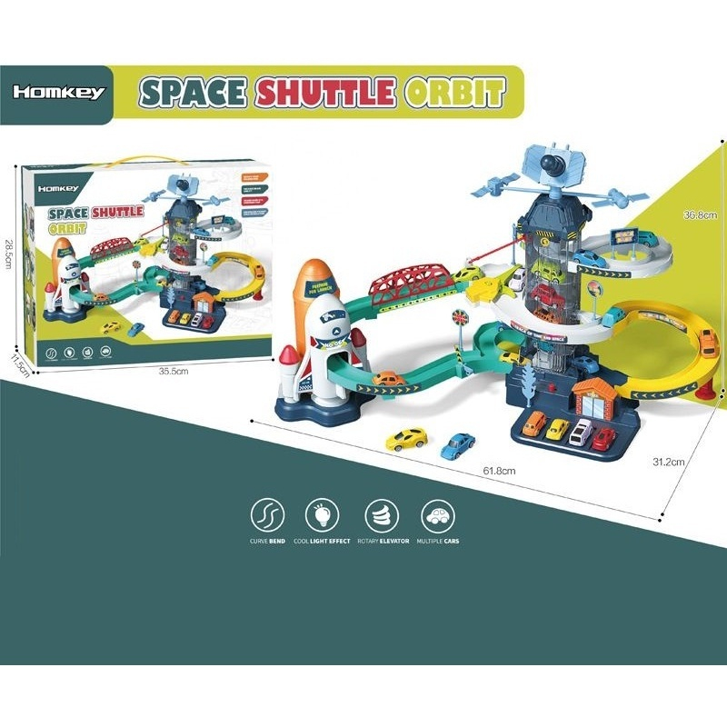 Jual Mainan Anak SPACE SHUTTLE ORBIT Parking Lot Diecast Mobil Astronot ...