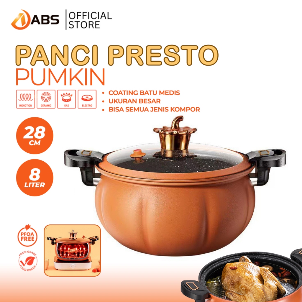 Jual ABS Panci Presto Labu 8 Liter Premium Quality Wajan Panci Presto ...