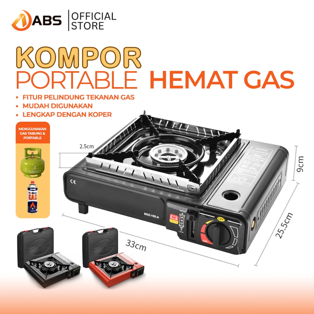 Jual ABS x Hongzhuo Kompor Gas Portable 2in1/ Kompor Portable / Tungku ...