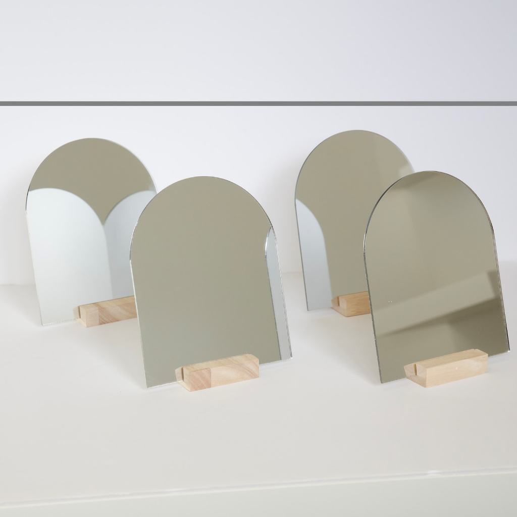 Jual CERMIN ASYMMETRIC STAND!!! Cermin Aesthetic / Aesthetic mirror by ...