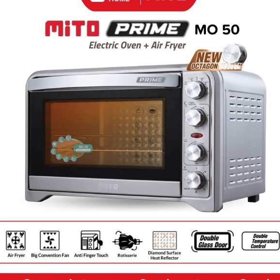 Jual OVEN MITO MO50 PRIME 50L + AIR FRYER OVEN LISTRIK MITO MO 50 Liter ...