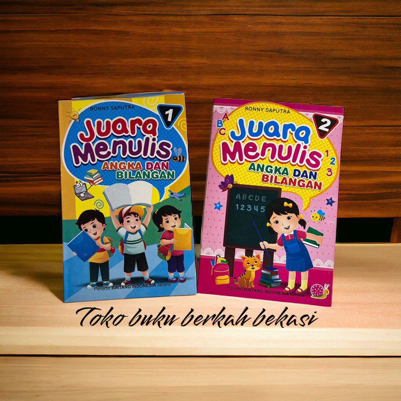 Jual buku juara menulis angka dan bilangan jilid 1 dan 2 (16x24cm ...