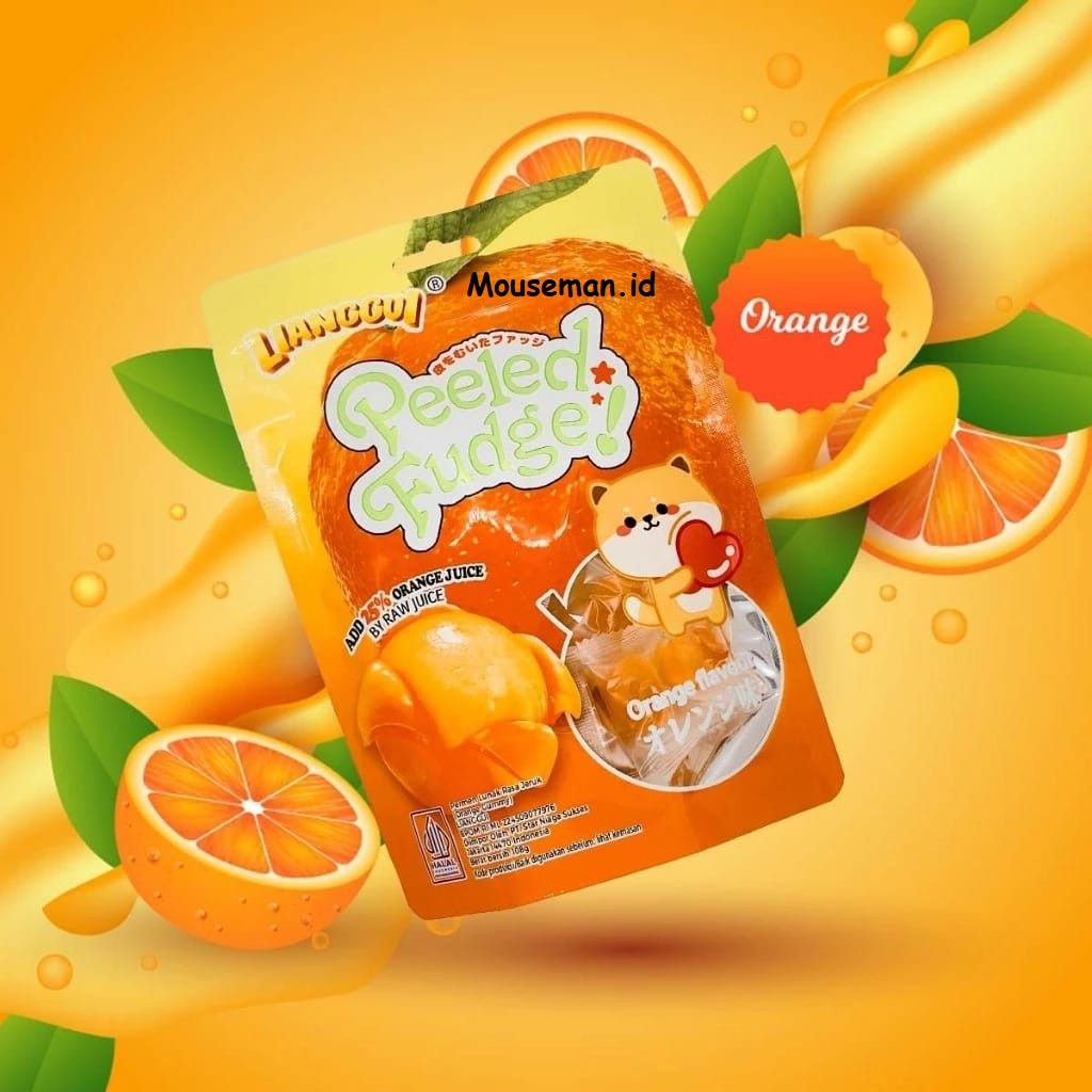 Jual Permen Lianggui Orange Gummy Peeled Fudge Add 25% Orange Juice By ...