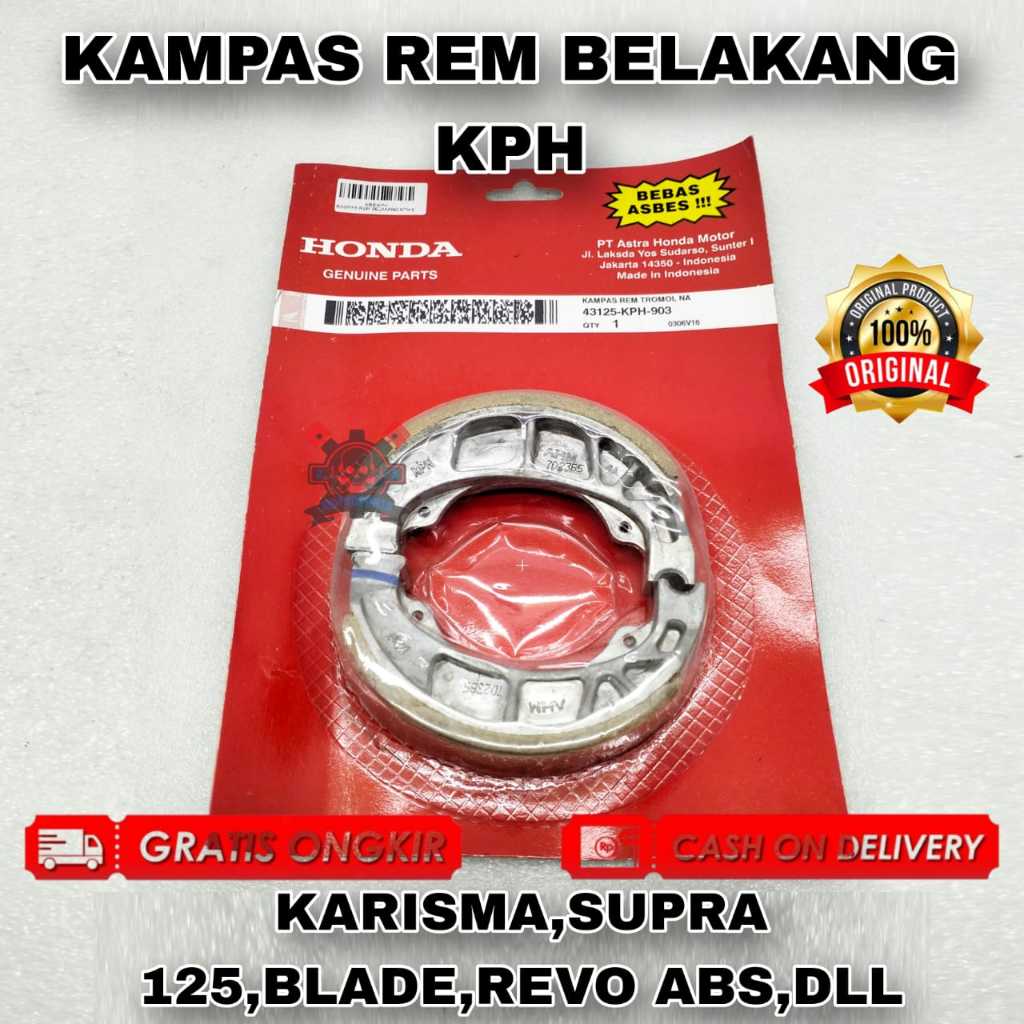 Jual KAMPAS REM BELAKANG HONDA KPH BUAT MOTOR KARISMA | SUPRA 125 ...