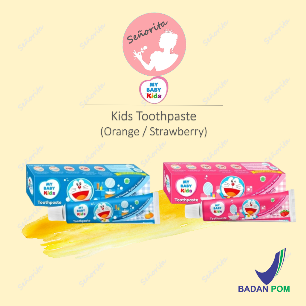 Jual MY BABY KIDS Toothpaste Strawberry/Orange 45gr | Shopee Indonesia