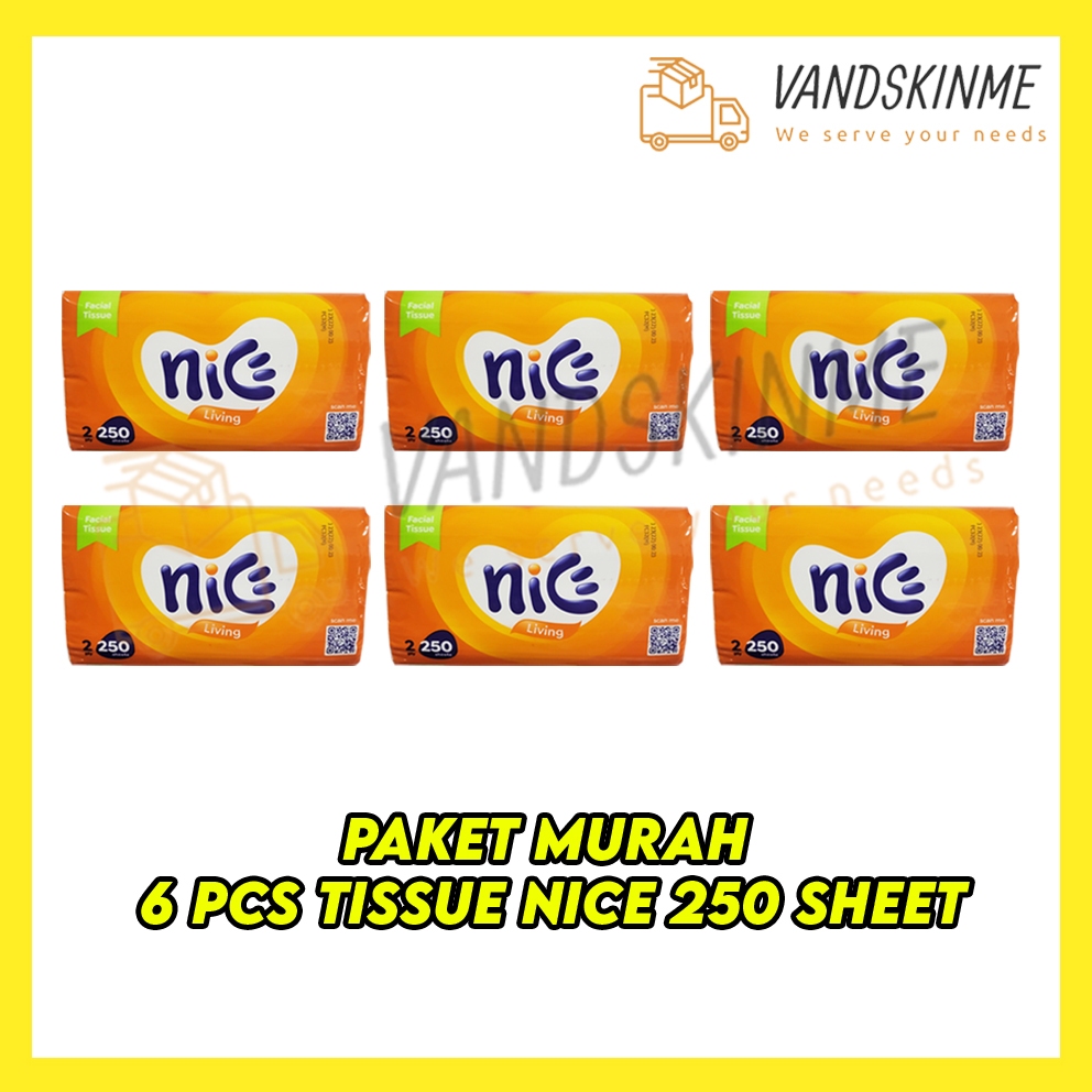Jual [Paket 6 pcs] Tissue Tisu Nice 250 sheet 2 Ply | Shopee Indonesia