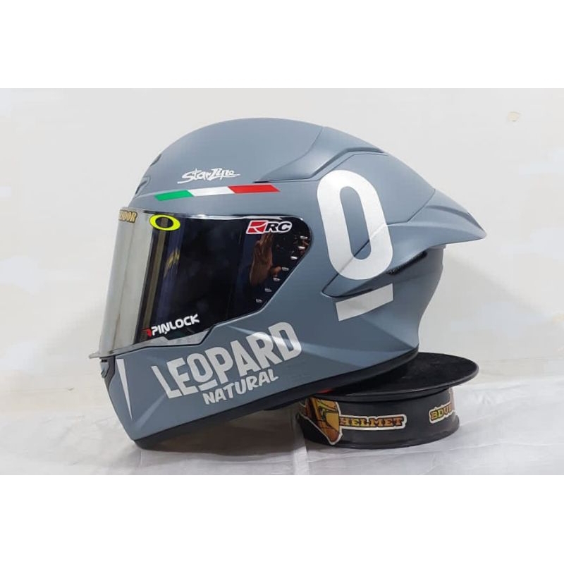 Jual Helm full face MLA TTC solid paket ganteng leopard | Shopee Indonesia