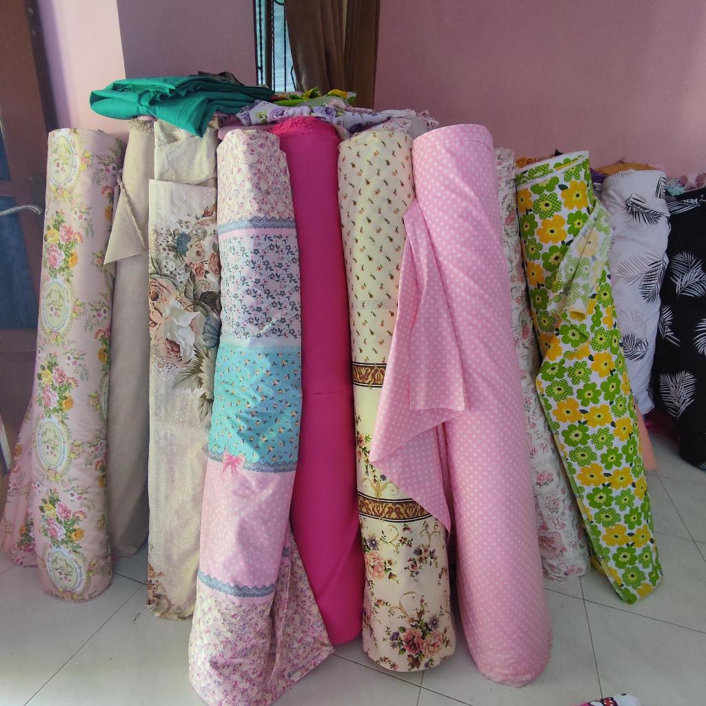 Jual Bahan Kain Sprei Gorden Mikro Disperse Embos Meteran | Shopee ...
