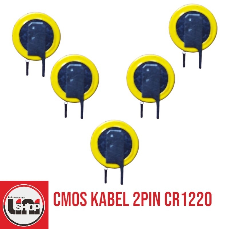 Jual Baterai Bios Cmos Cr1220 2pin kaki solder laptop mini pc ...