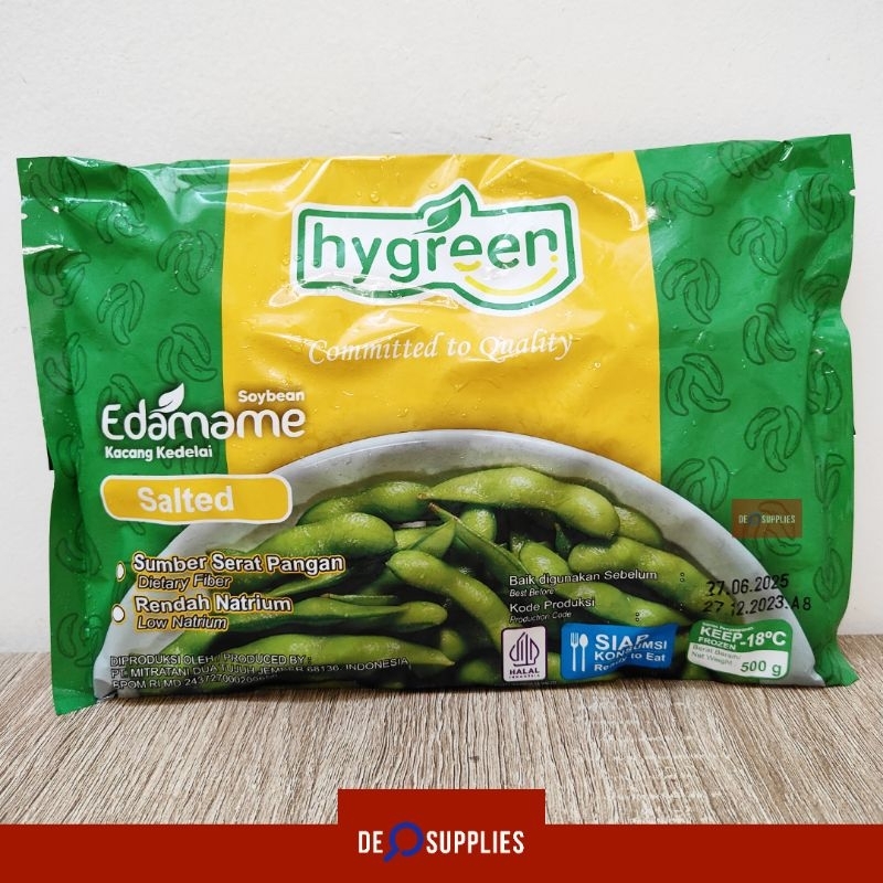 Jual Edamame Hygreen Deluxe Gurih Salted 500gr - Cemilan Kacang Kedelai ...